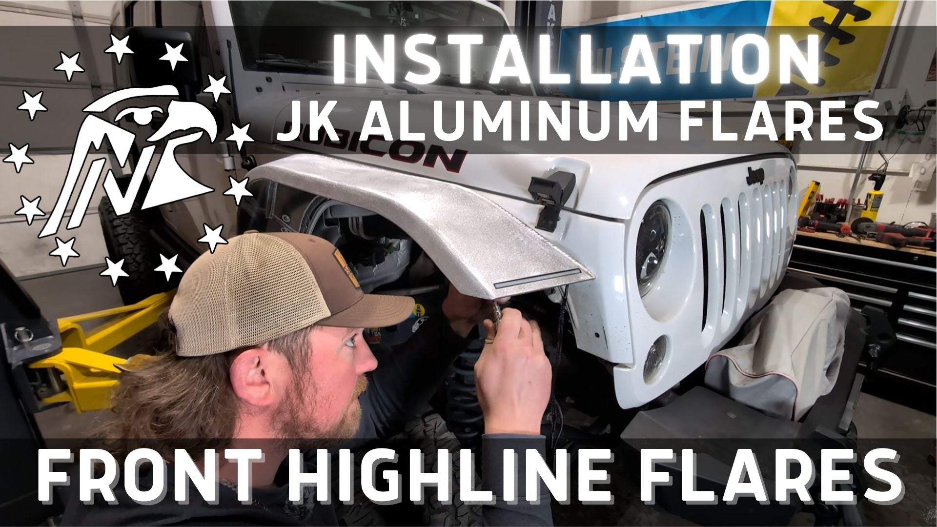 JK Wrangler Front Highline Fender Flare Install Guide | Next Venture ...